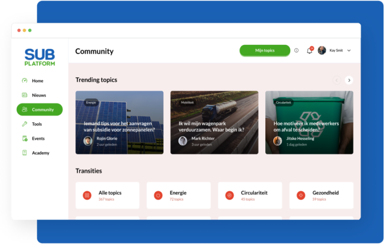 Verbinden & samenwerken in duurzame community | SUB Platform